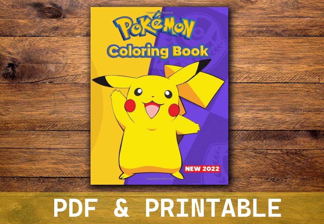 Pokemon Digital Coloring Book | 42 Pages | Kids Coloring Book - Etsy