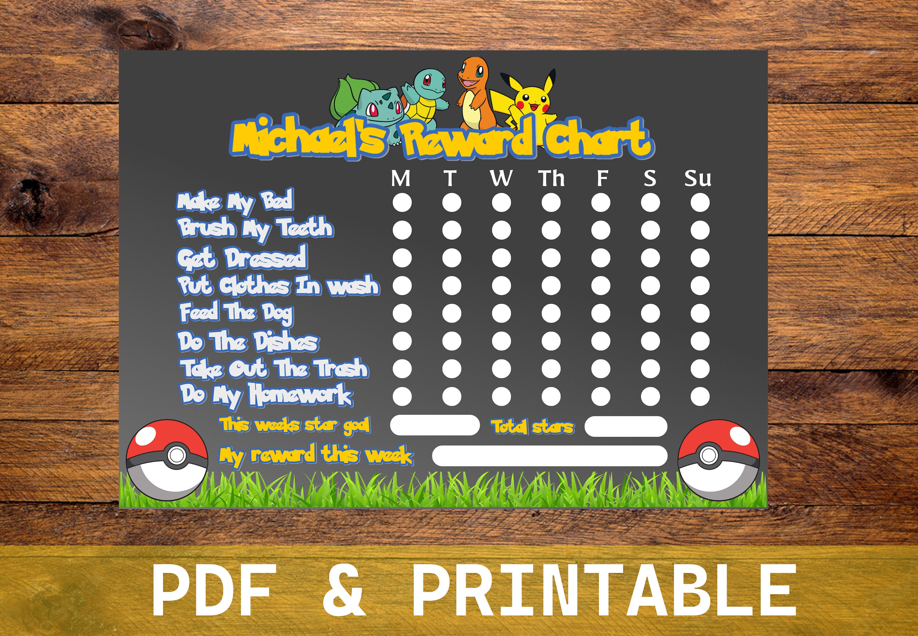 Pokemon Reward Chart, Pokemon Behaviour Manners Chart, Childrens ...