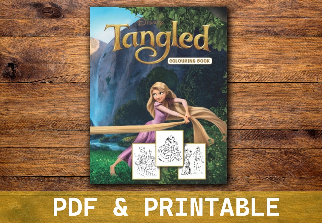Tangled Coloring Book | Printable Kids Activity (PDF Pattern) - Etsy