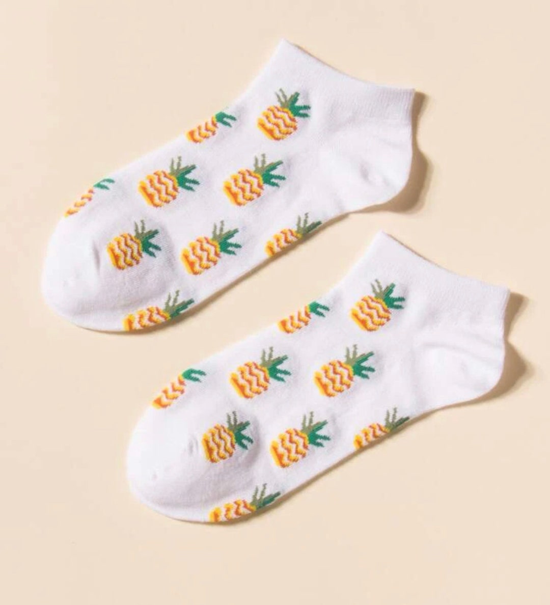 Positive Pineapple Trainer Socks Adult free Delivery - Etsy