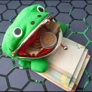 Frog Wallet Coin Purse Manga Flannel Wallet Cute Purse Coin Holder ...
