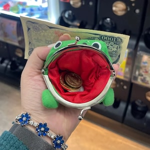 Frog Wallet Coin Purse Manga Flannel Wallet Cute Purse Coin Holder ...