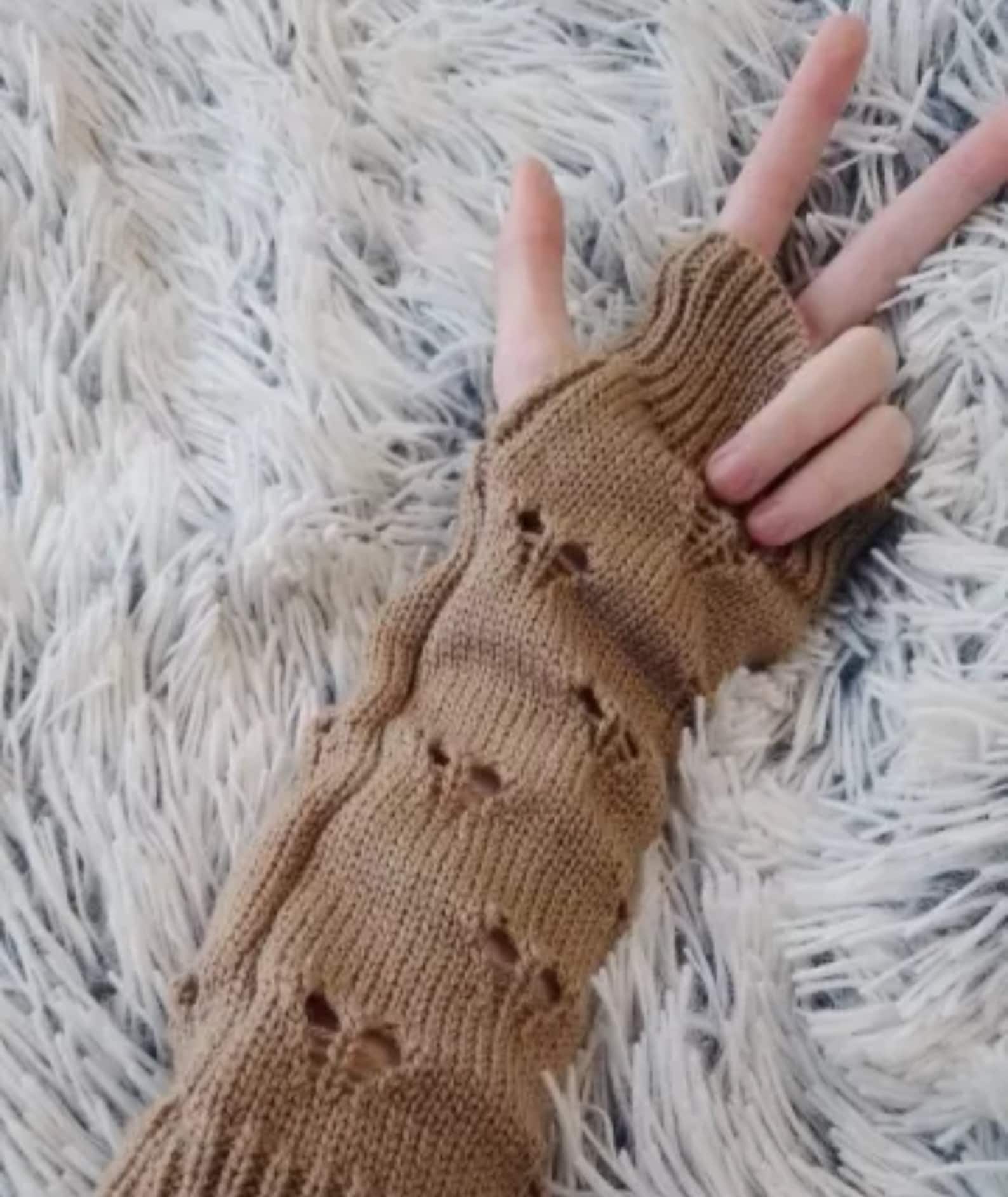 Stylish Arm Warmers Hand Warmers Fingerless Gloves Knitted - Etsy