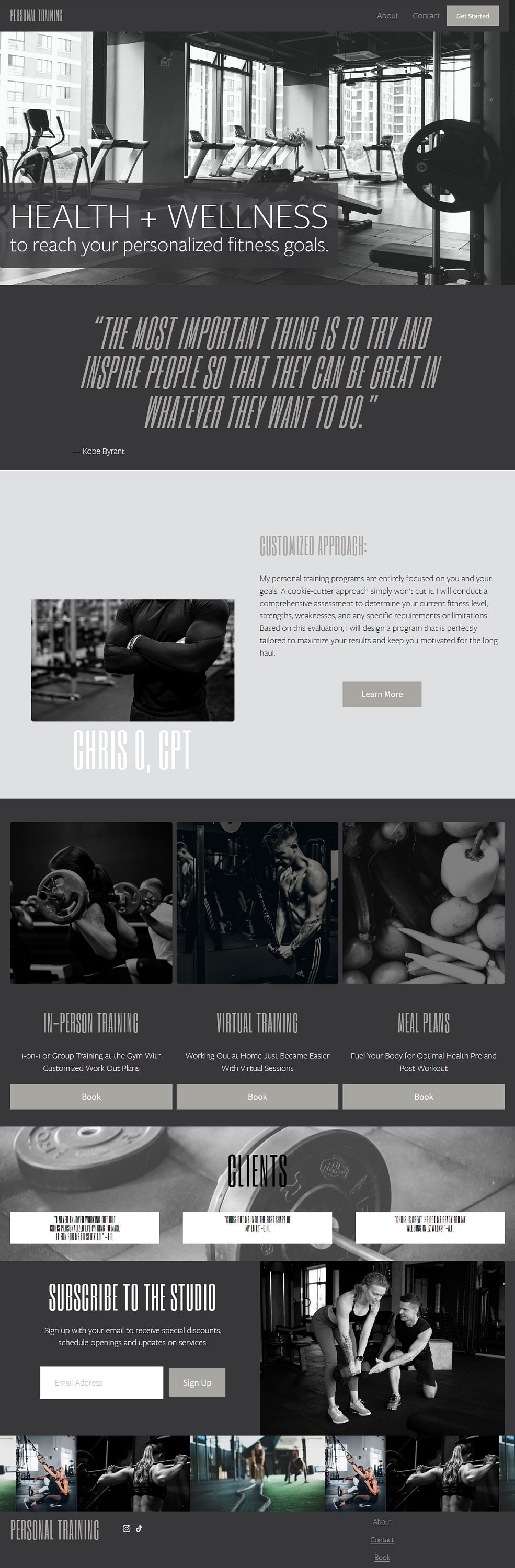 Fitness Trainer Website Template | Squarespace 7.1 Template | Fitness ...