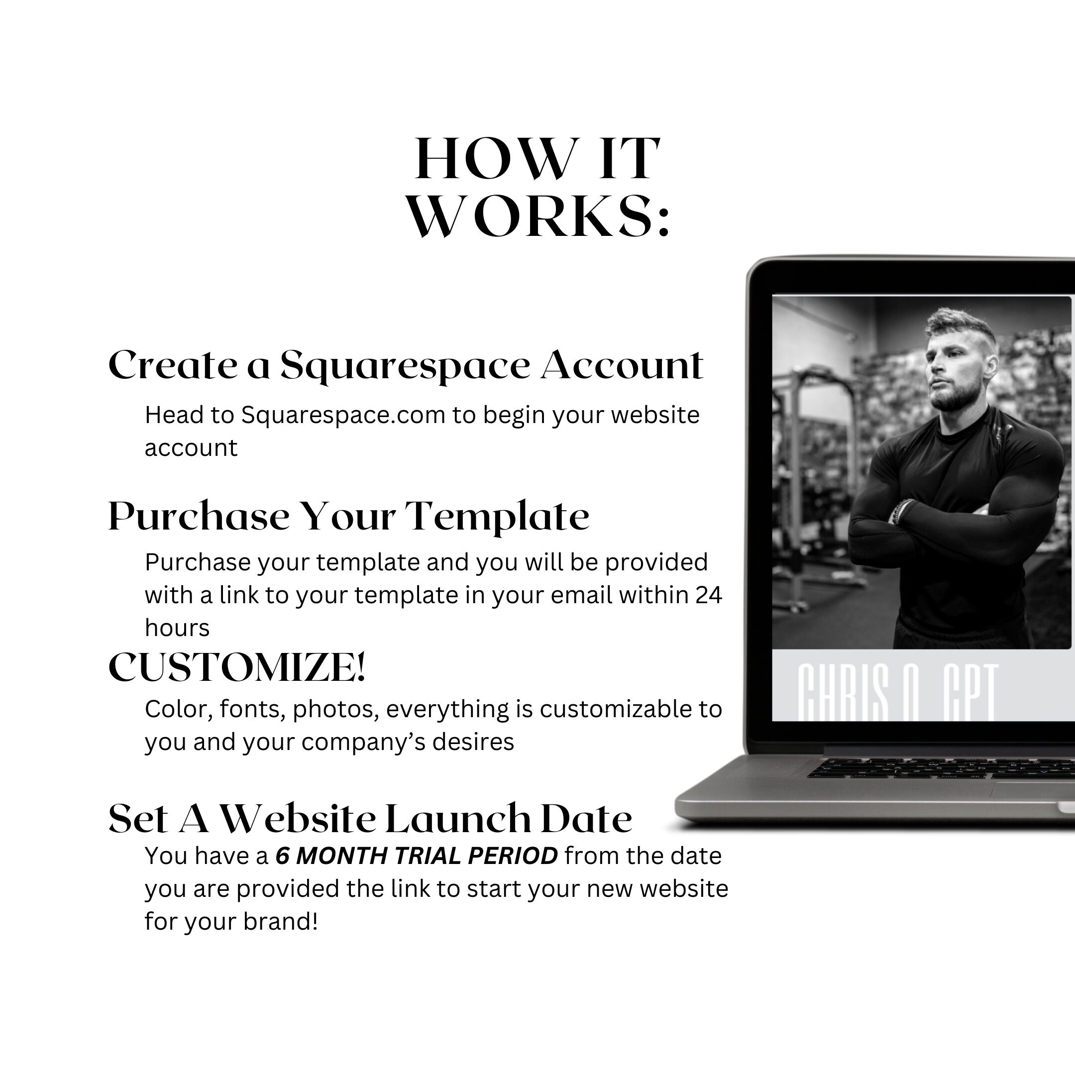 Fitness Trainer Website Template | Squarespace 7.1 Template | Fitness ...