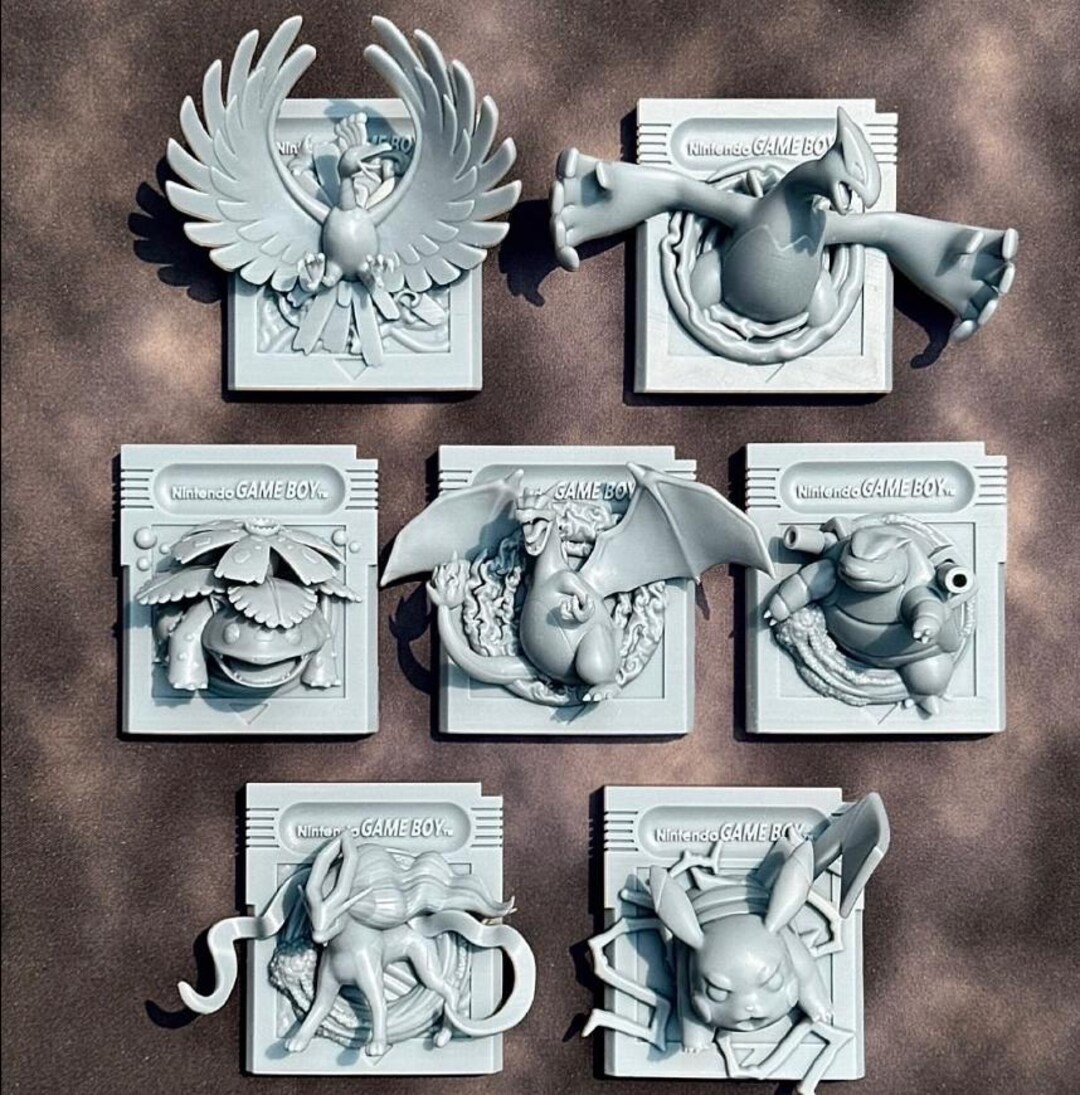 3D Pokemon Gameboy Cartridges set of 7 - Etsy