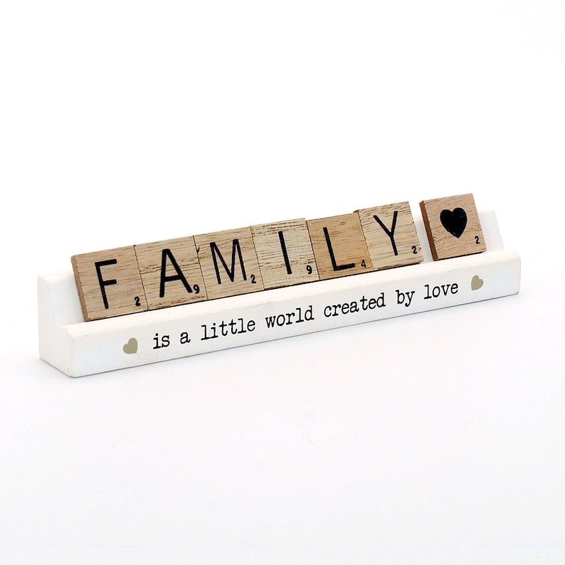 Family Scrabble Block, Family is a Little World Created by Love ...
