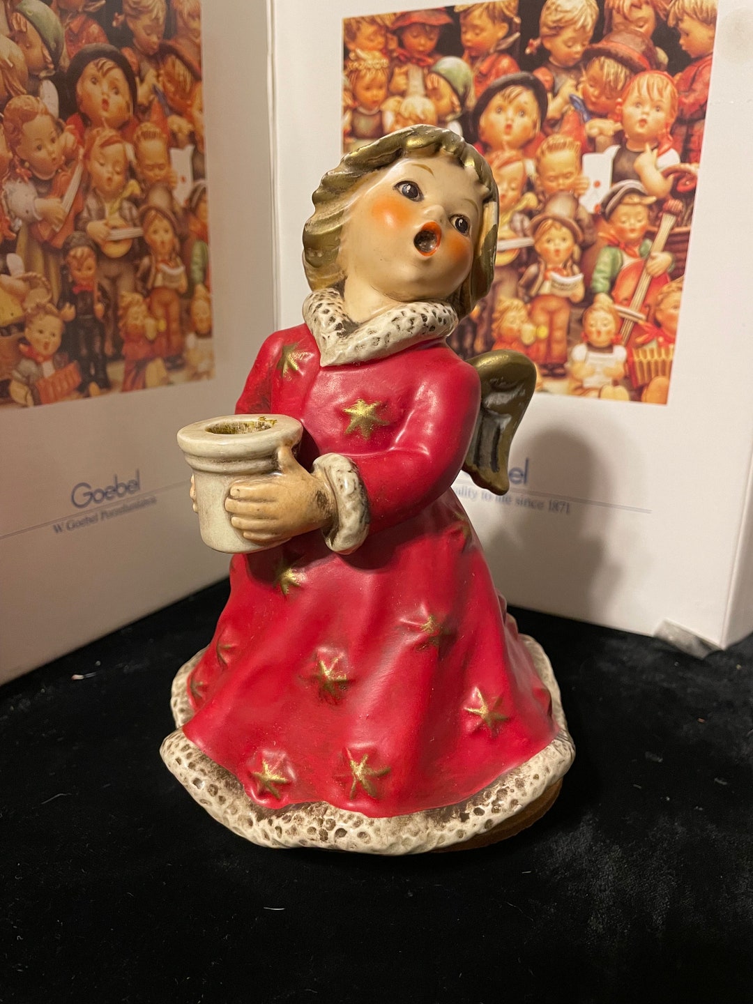 Goebel Angel Candleholder Music Box HX 328 silent Night - Etsy