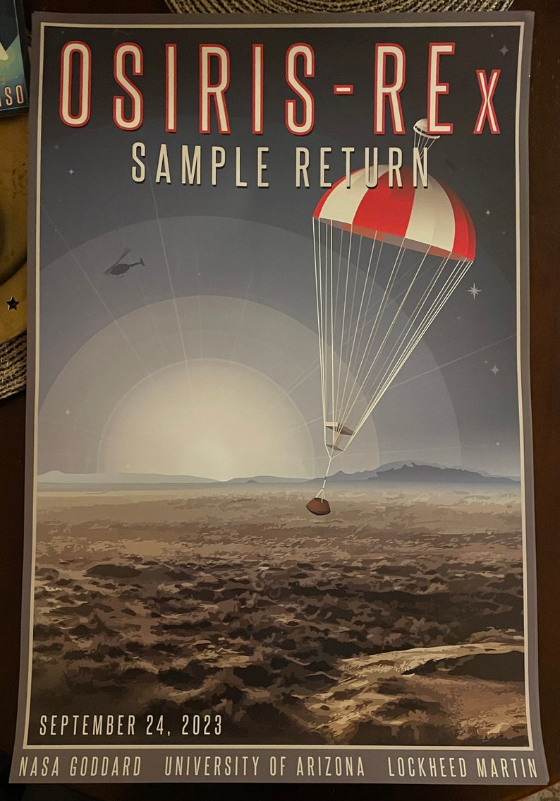Nasa Official Osiris Rex Sample Return Mission Poster 18x27 Etsy