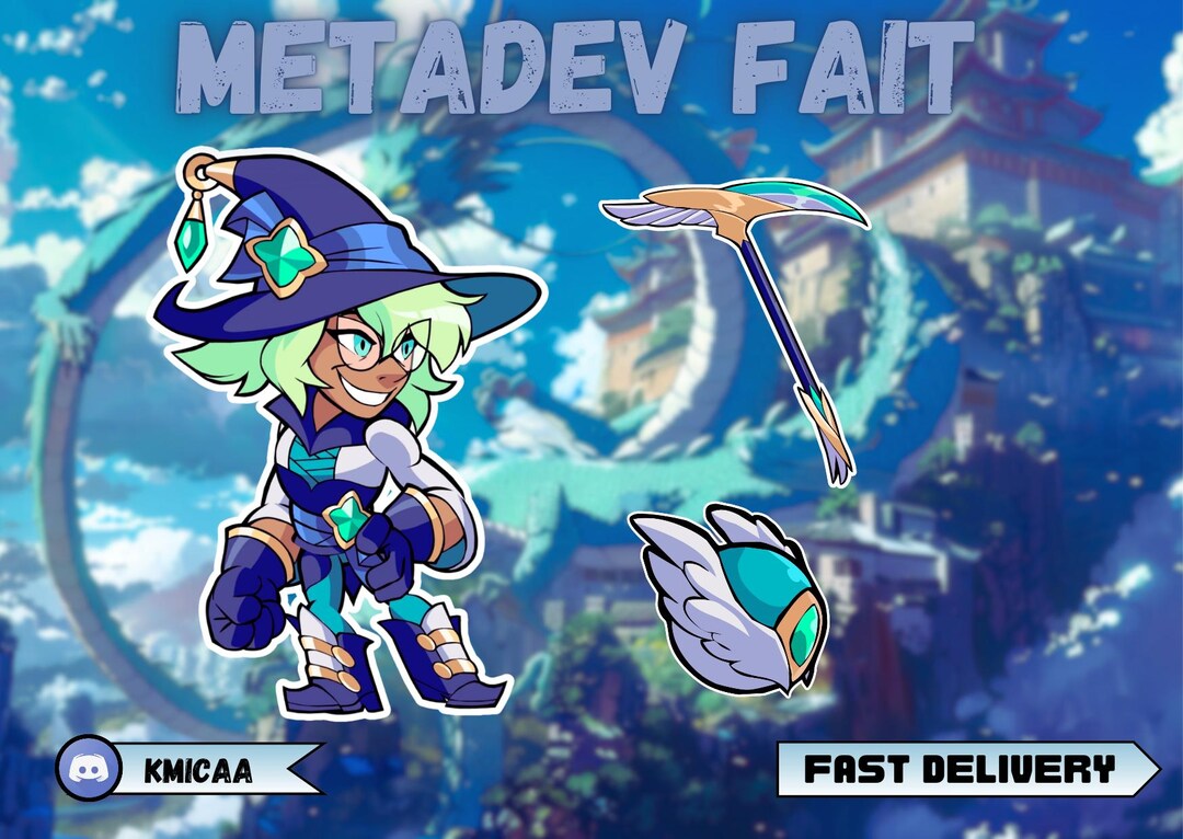 Brawlhalla Codes | Metadev Fait Skin | +2 Weapon Skins | Scythe and Orb ...