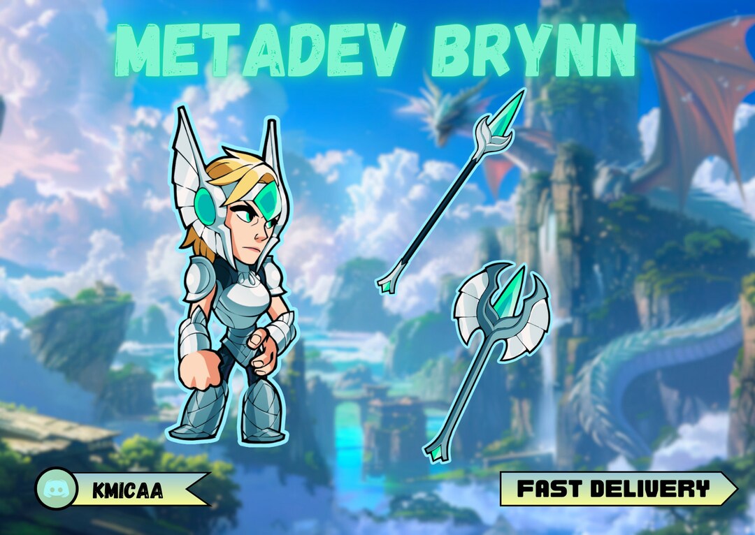 Brawlhalla Metadev Brynn Skin | +2 Weapon Skins | Axe and Spear | Fast Delivery | Global (no Ios ...