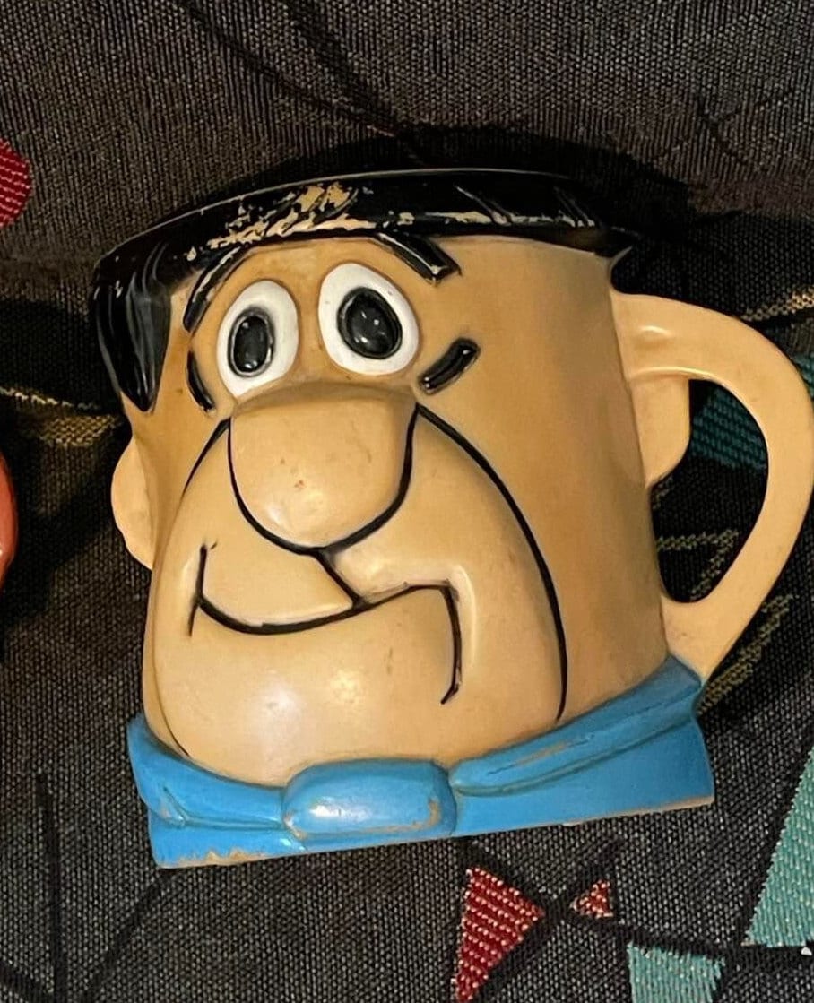 Fred and Pebbles Flintstone Mugs - Etsy