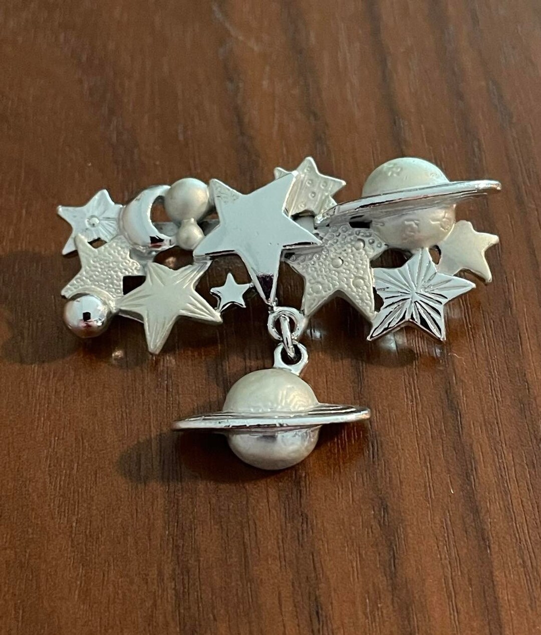 Vintage Torino Stars and Planets Brooch in Silvertone - Etsy