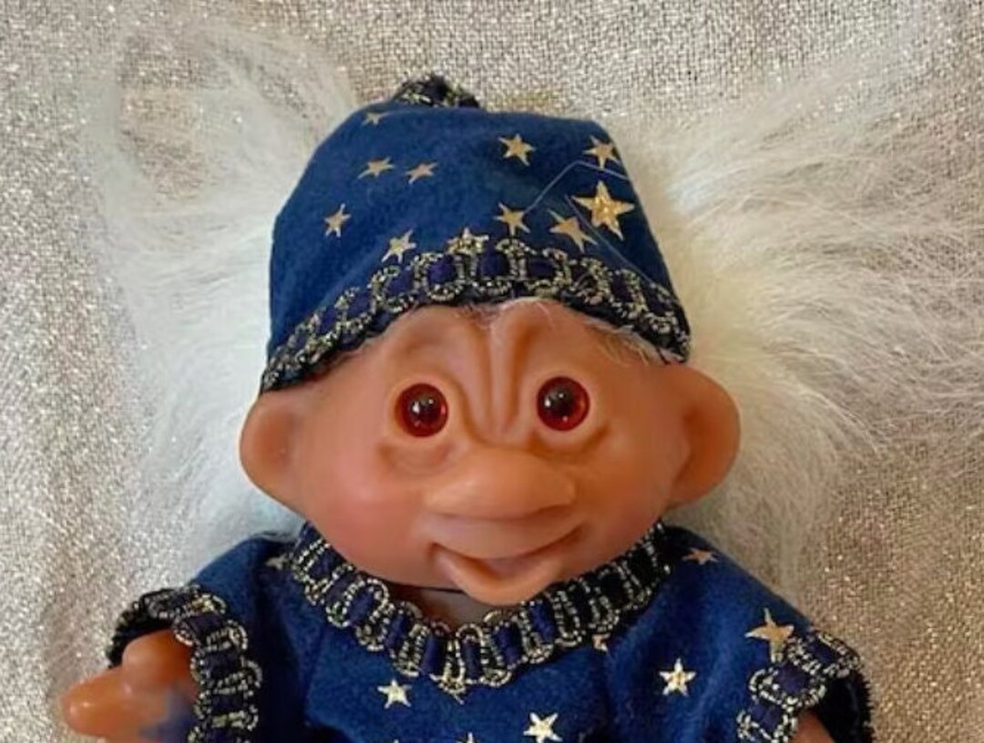 Vintage Hocus Pocus Wizard Troll - Etsy