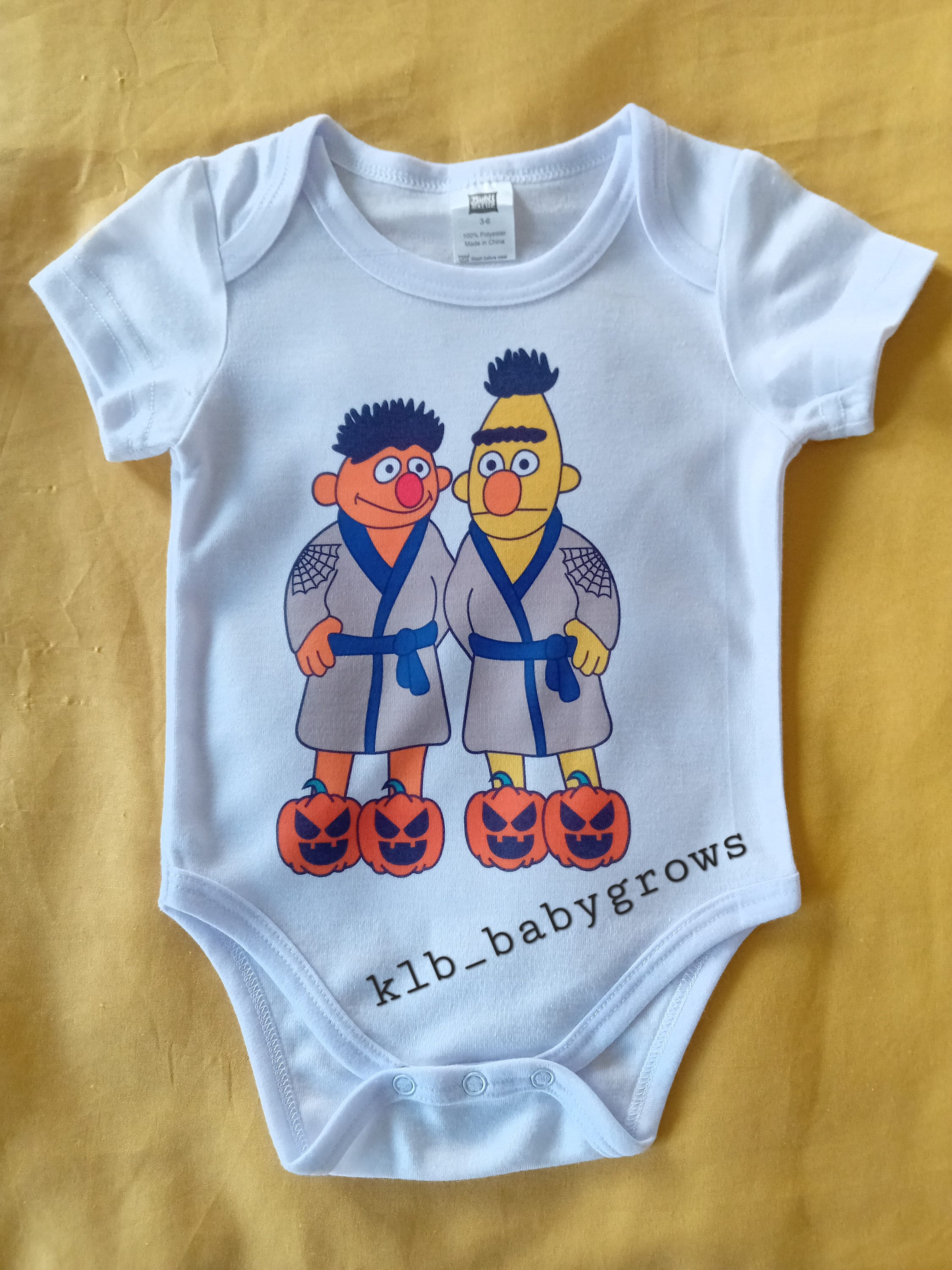 Bert and Ernie Baby Grow - Etsy UK