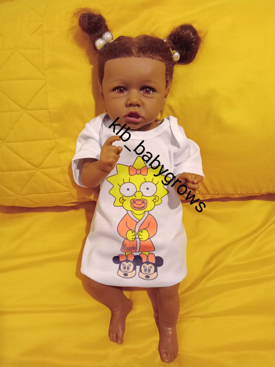 Personalised Maggie Simpson Short Sleeve Baby Vest - Etsy UK