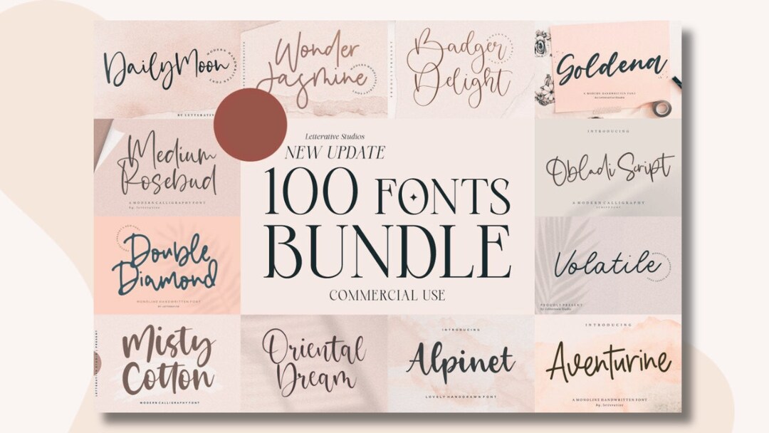 The Ultimate Font Bundle Instant Digital Download Procreate Prints ...