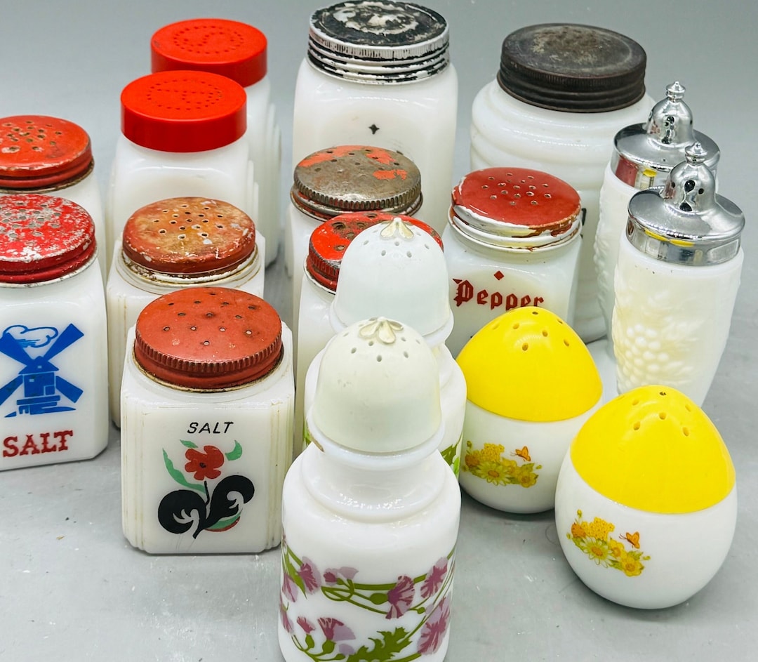 Vintage Milk Glass Salt and Pepper Shakers Sold Individually or in Sets ...