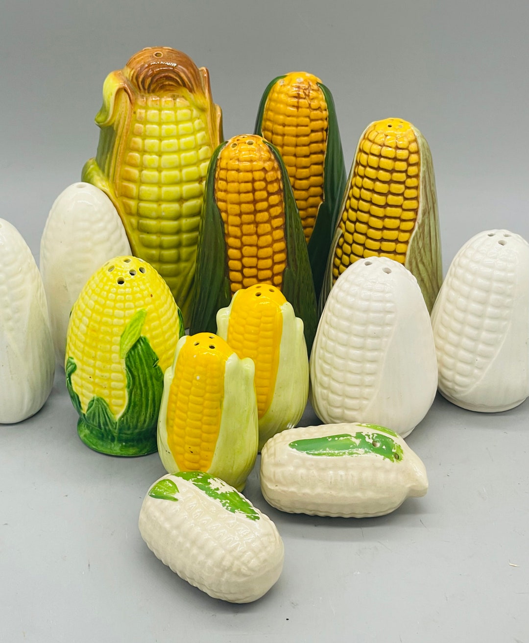 Vintage Corn on the Cob Figurine Salt and Pepper Shakers Sold ...
