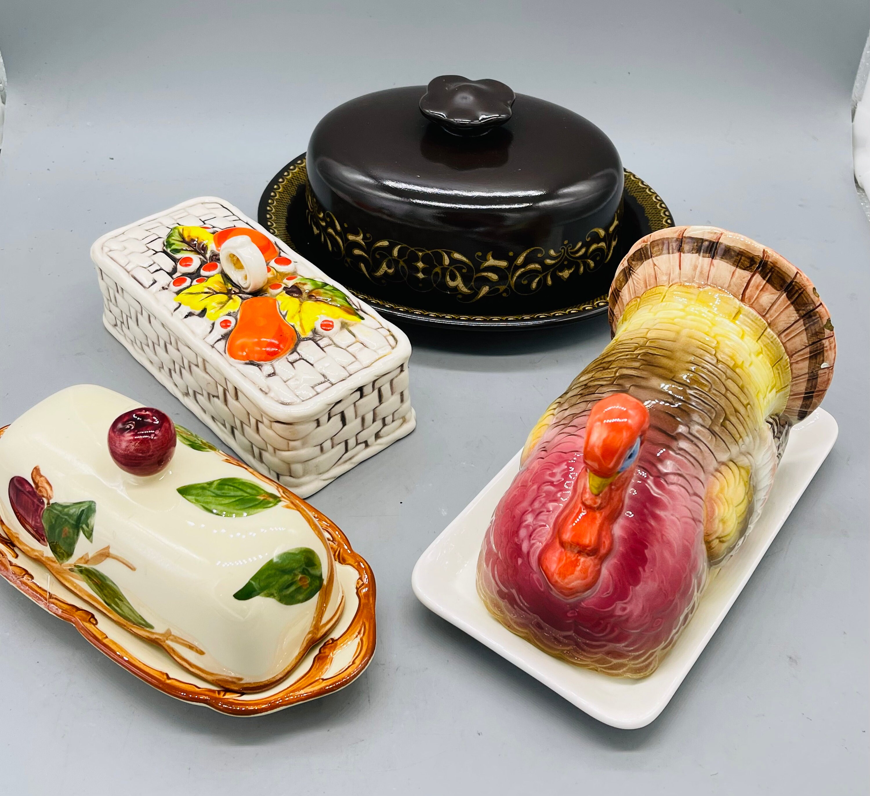 Vintage Figural Butter Dishes From Franciscan, Lefton and Turkey Butter ...