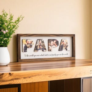 Custom Dad Photo Frame, Personalized Wooden Gift for Dad, Father's Day ...