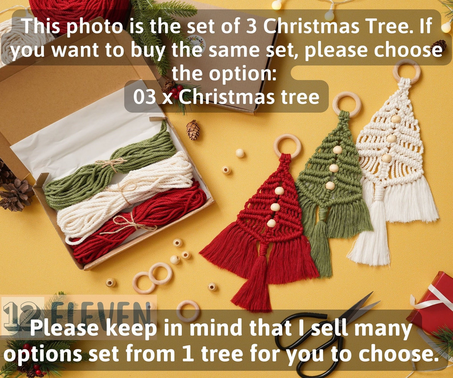 Macrame DIY KIT Christmas Tree Festive Activity Holiday - Etsy