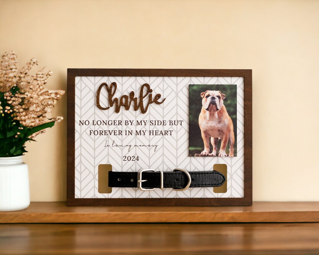 Pet Memorial Collar Sign, Dog Lover Gift, Engraved Sign, Pet Collar ...