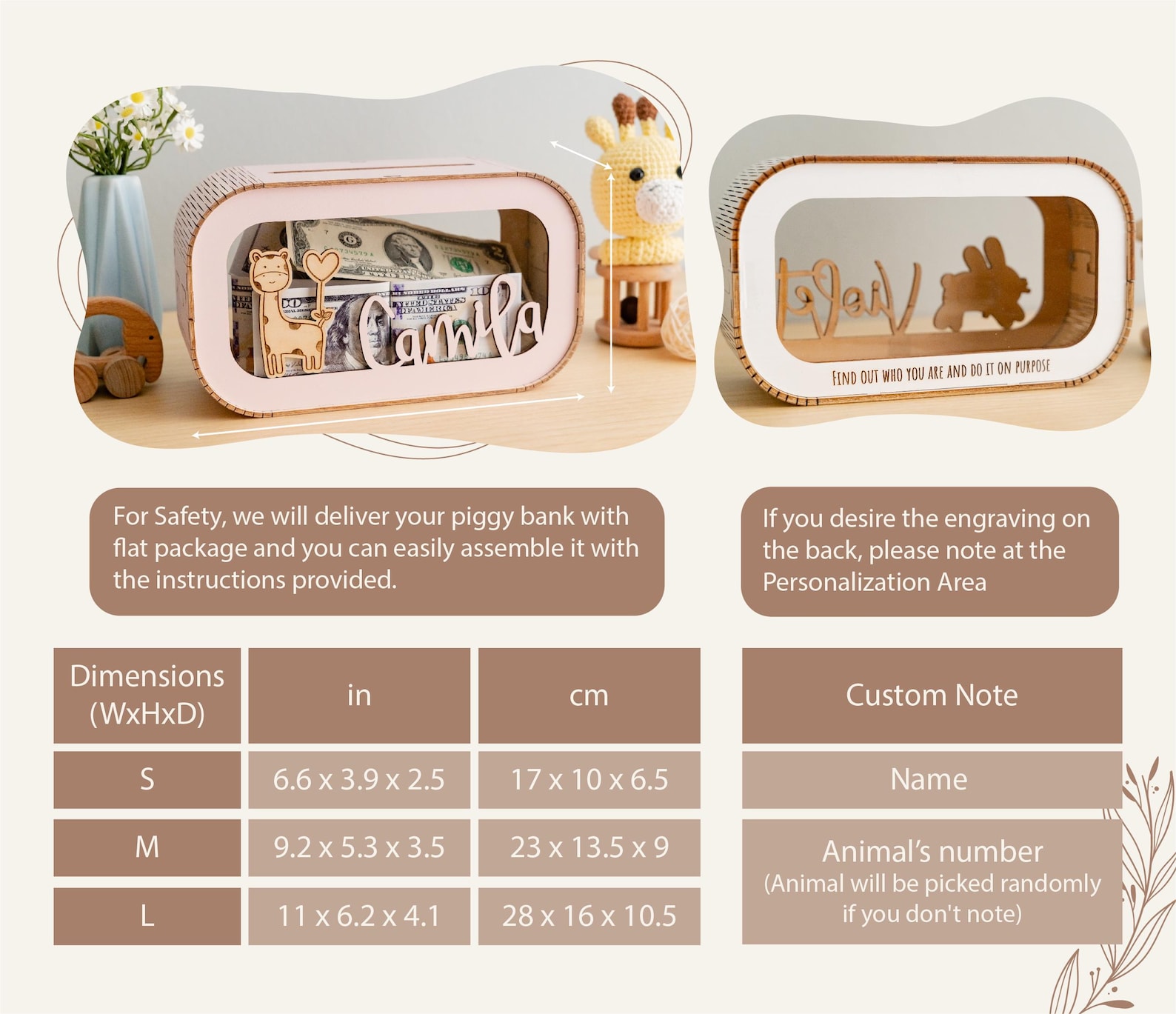 Custom Wooden Money Box, Piggy Bank for Kids, Name Piggy Bank, Wooden ...