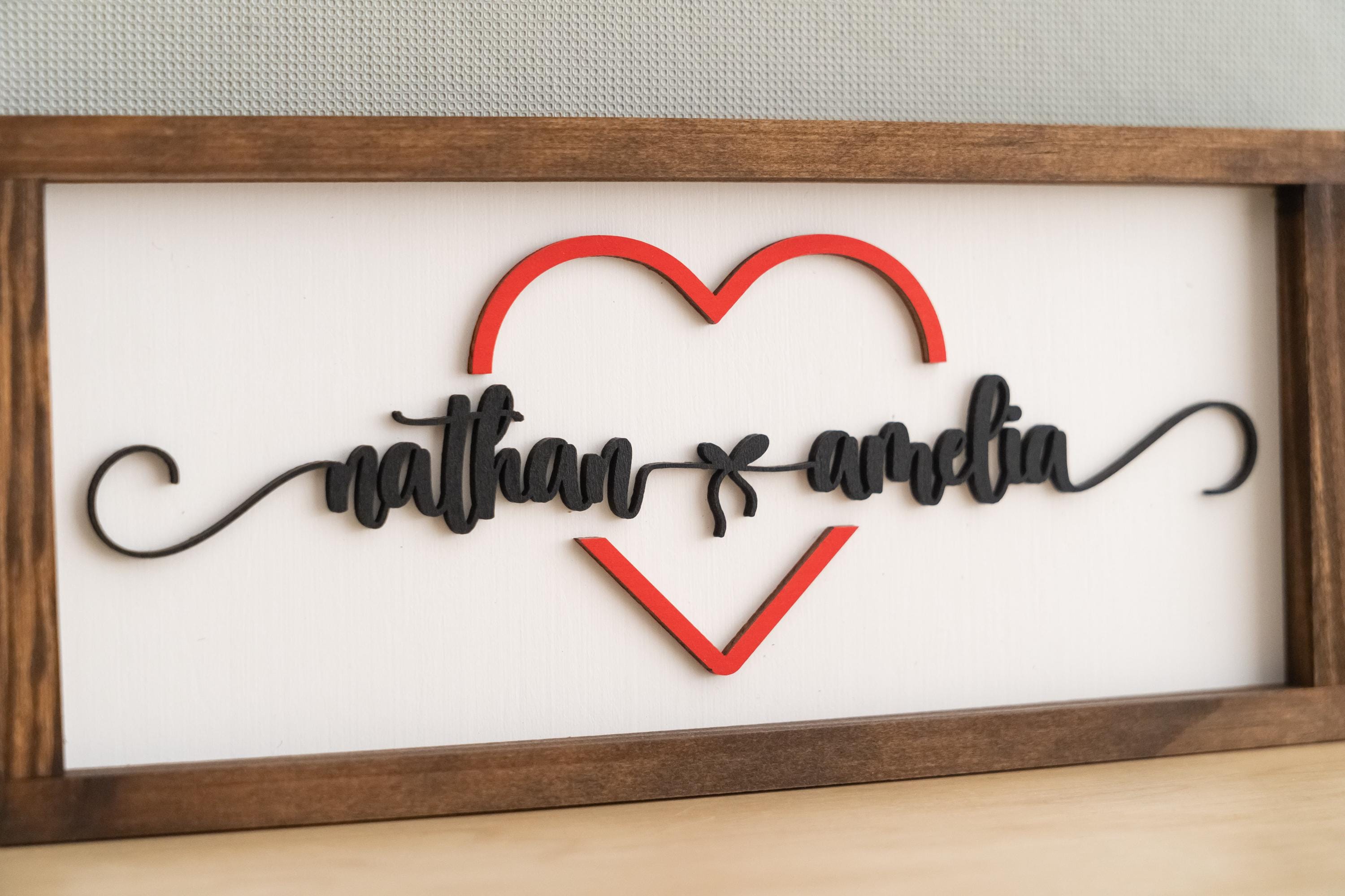 Personalized Couples Name Sign With Heart for Romantic Home Decor Y32 ...