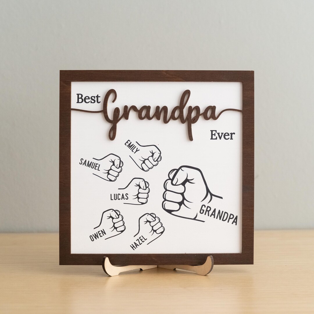 Custom Wooden Dad Bump Frame, Personalized Gift for Father or Papa ...