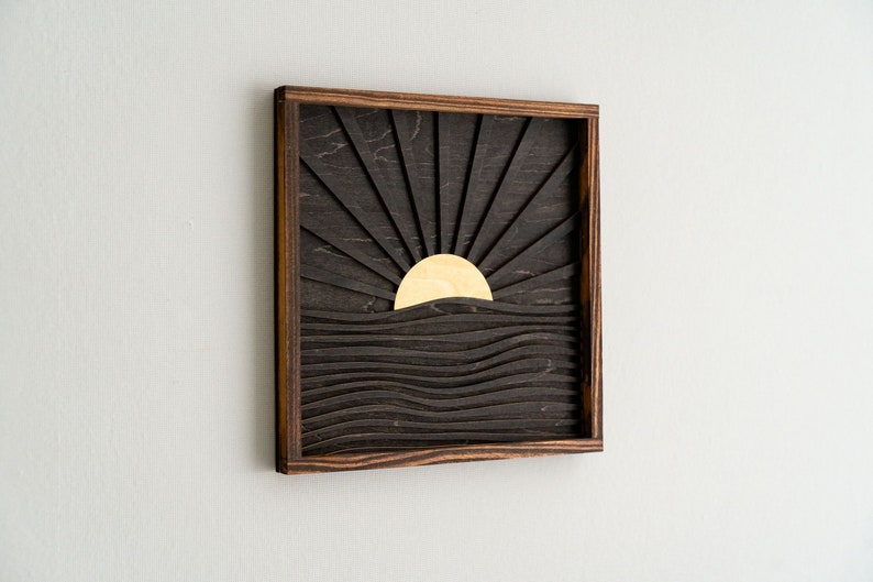Sun Wood Wall Decor, Sunshine Wall Art, Minimalist Boho Sun, Sunrise ...