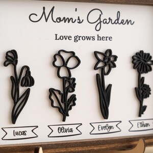 Personalized Wooden Family Garden Sign for Mom Grandma Gift E92 - Etsy