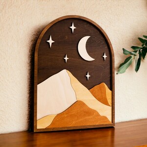 Sun Moon Wood Art, Total Solar Eclipse 2024, Living Room Decor, Sun ...