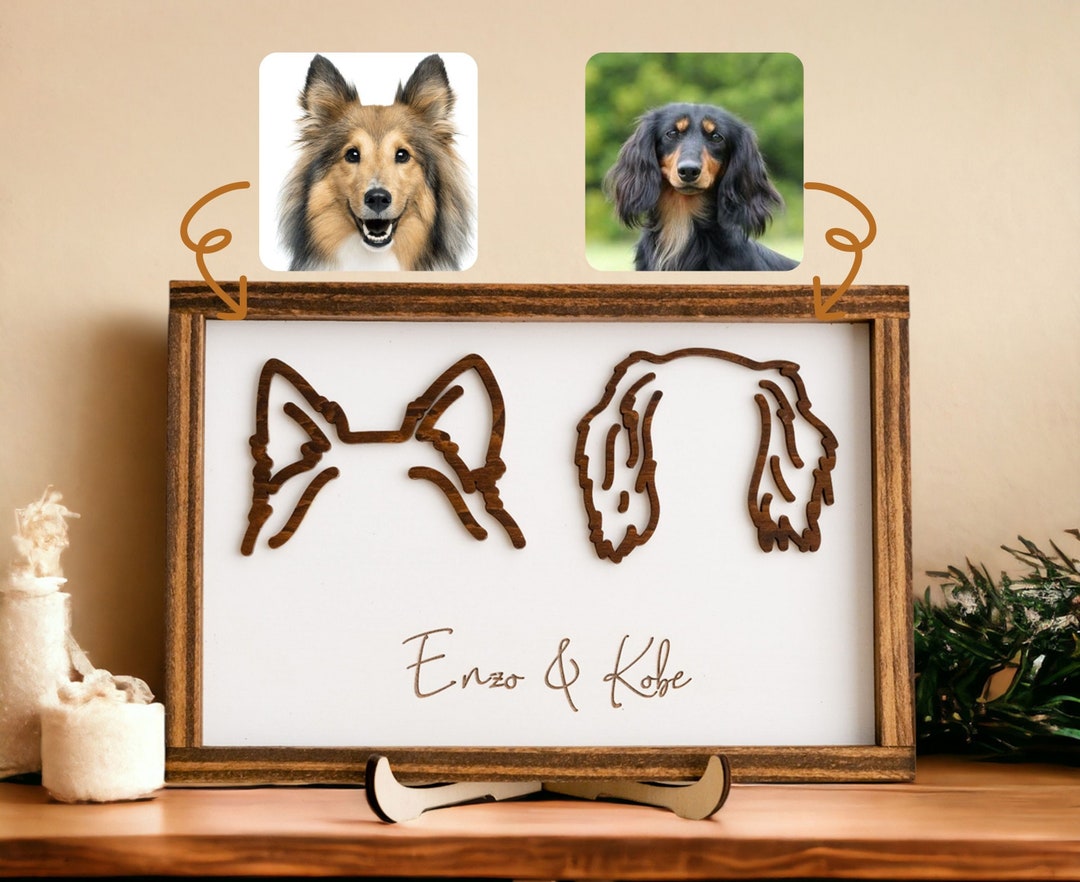 Custom Dog Ear Wall Art, Dog Ear Framed Art, Personalized Dog Ear ...
