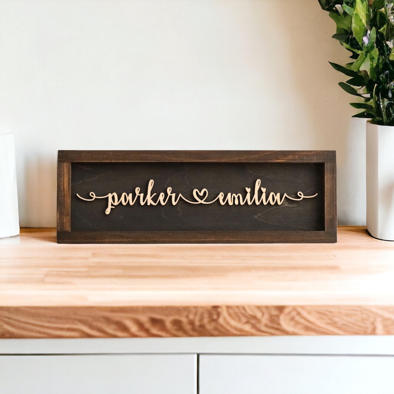 Couples Heart Name Sign, Happy Valentine, Gift for Couple, Valentines ...
