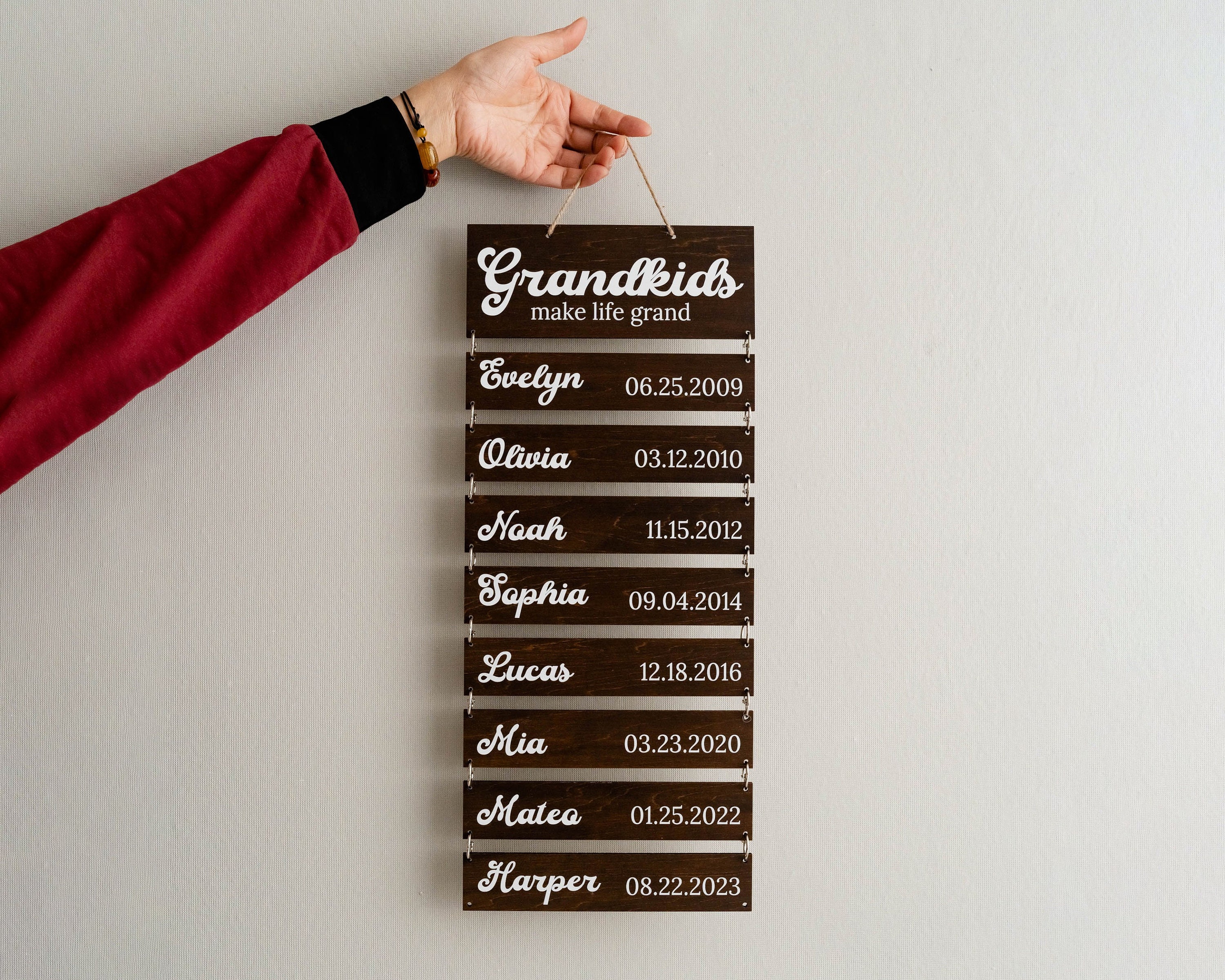 Personalized Grandkids Sign, Grandparents Plaque, Grandkid Name Sign ...