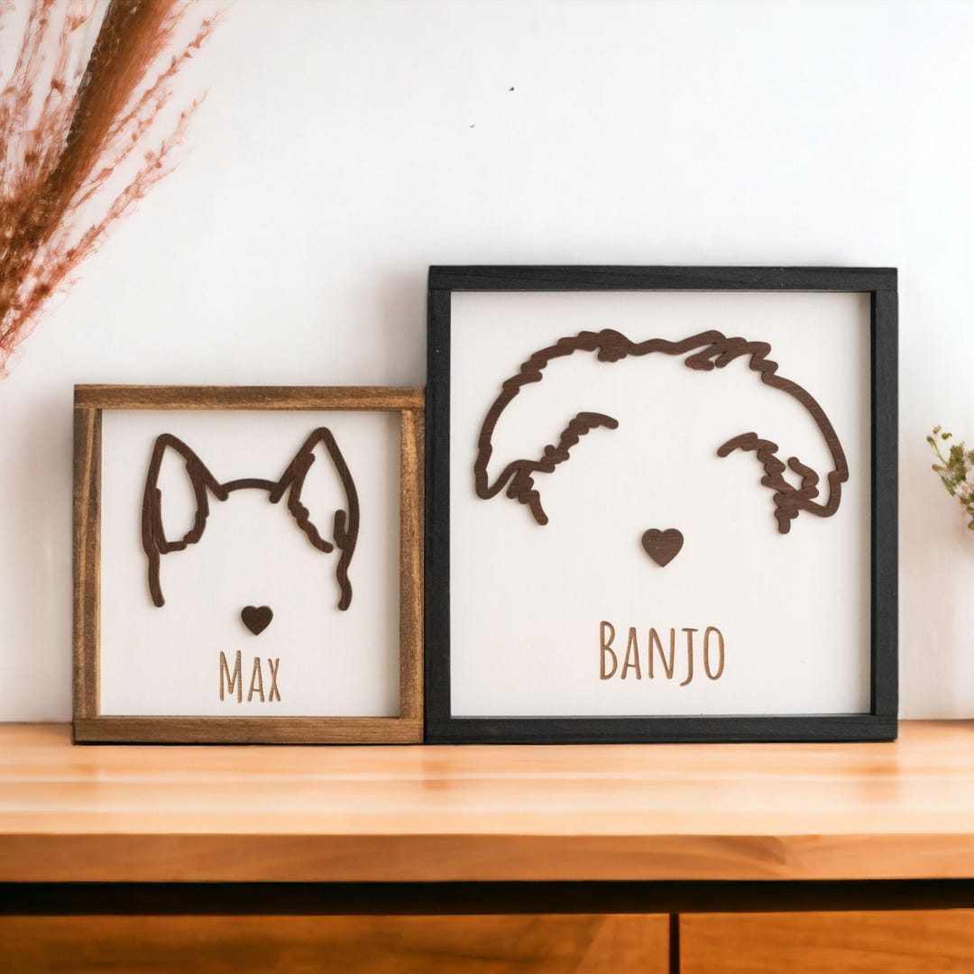 Dog Ear Sign, Memorial Gift, Fun Dog Ears, Pet Lover Gift, Dog Gift ...