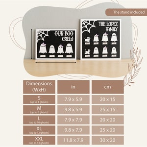 Our Boo Crew Personalized Ghost Family Sign – Wooden Halloween Decor ...