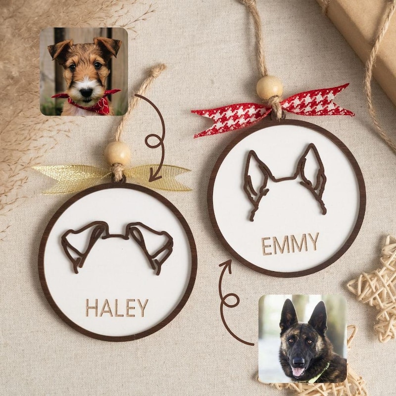 Custom Dog Ears Ornaments - Etsy