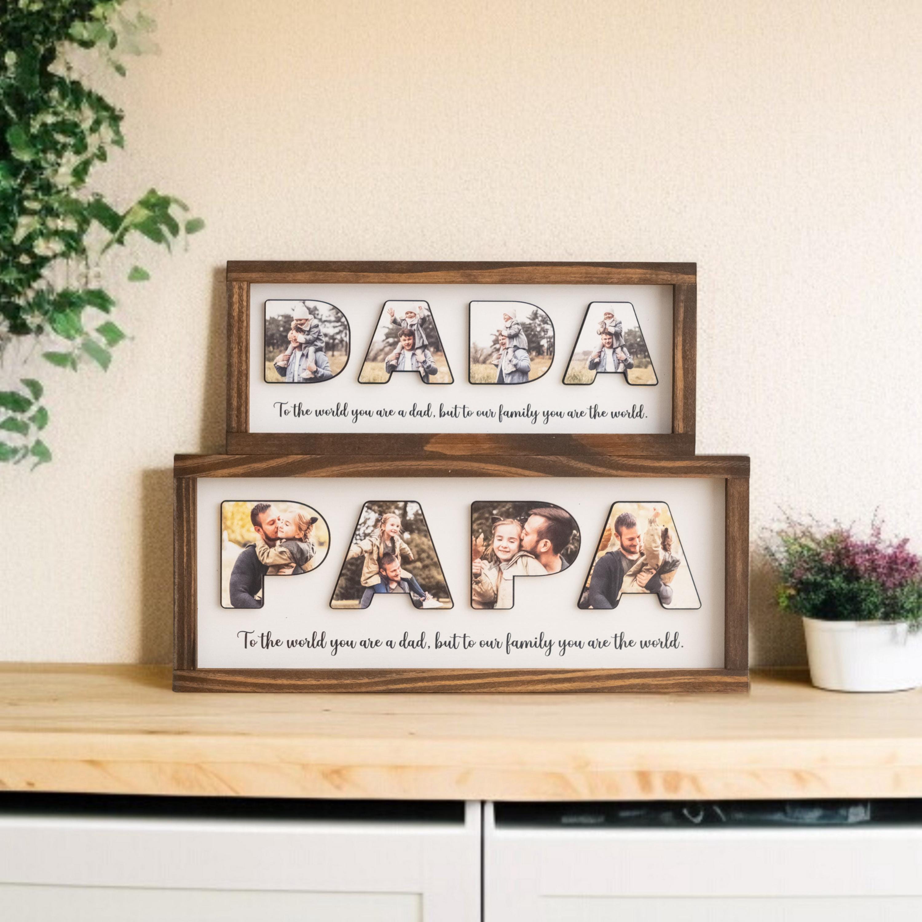 Custom Dad Photo Frame, Personalized Wooden Gift for Dad, Father's Day ...