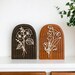 Wildflower Botanical Floral Wood Wall Hanging, Birth Month Flower Gift ...