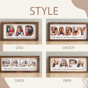 Custom Dad Photo Frame, Personalized Wooden Gift for Dad, Father's Day ...