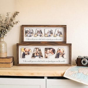 Personalized Photo Frame for Dad, Custom Wooden Father Gift, Father's ...