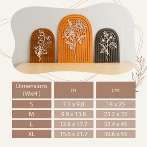 Wildflower Botanical Floral Wood Wall Hanging, Birth Month Flower Gift ...