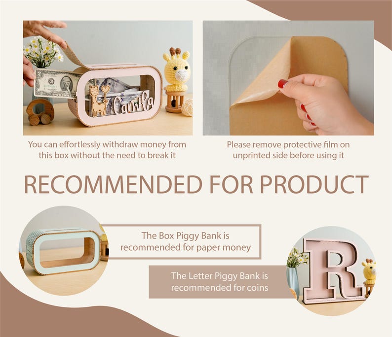 Custom Wooden Money Box, Piggy Bank for Kids, Name Piggy Bank, Wooden ...