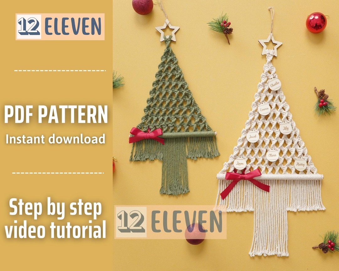 Macrame Christmas Tree Pattern Christmas Pattern Step by - Etsy