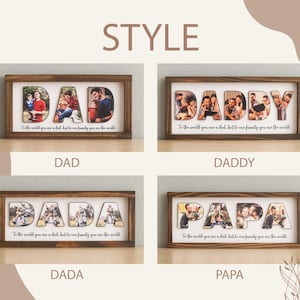 Personalized Photo Frame for Dad, Custom Wooden Father Gift, Father's ...