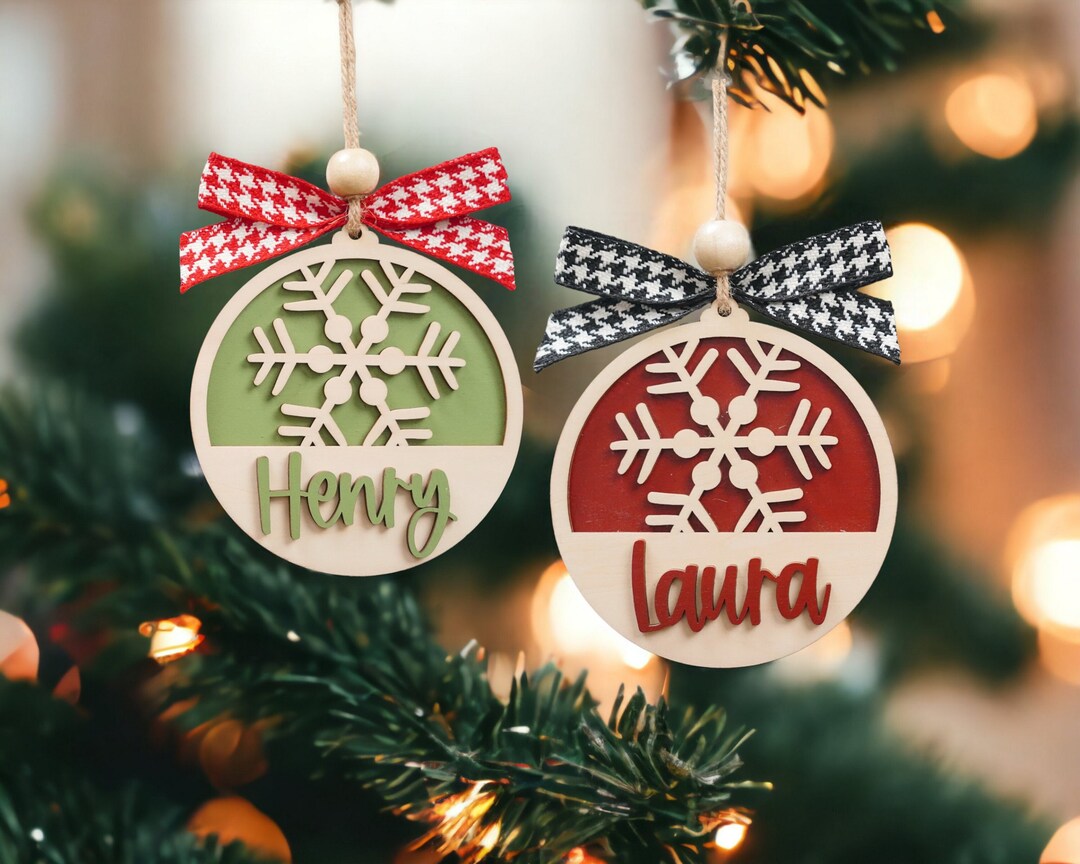 Christmas Custom Ornaments, Wooden Tree Decor, Vintage Ornament, Custom ...