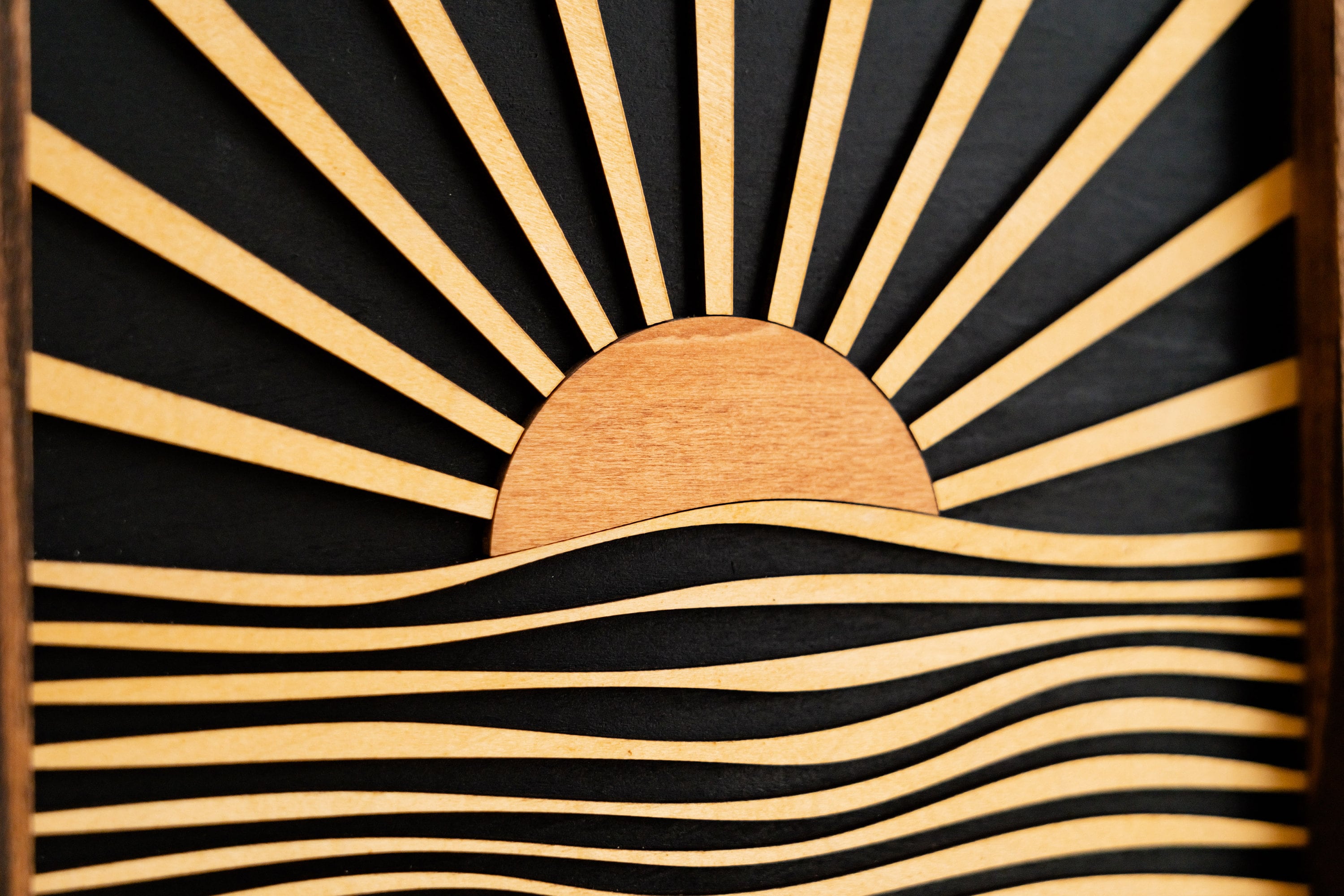 Sun Wood Set, Rustic Wall Hanging, Living Room Art, Large Wall Hanging ...
