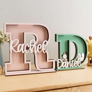 Custom Baby Letter Bank, Custom Coin Bank, Boy Nursery Gift, Custom ...